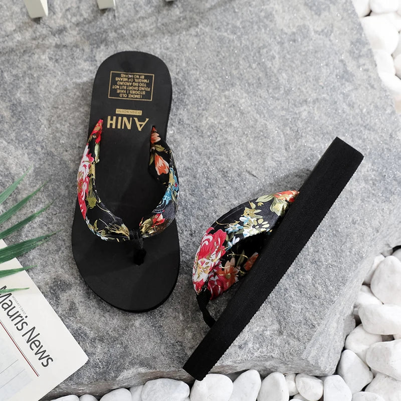 Fashion Women Flip Flops Beach Flat Slippers Casual outside Sandals Su ...